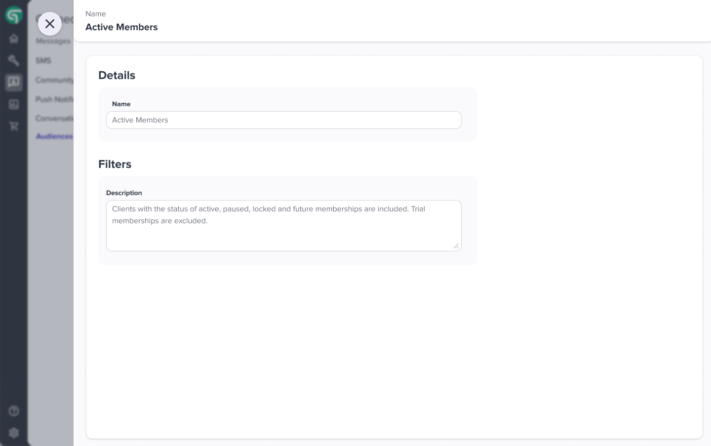Audiences – Glofox