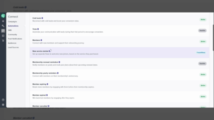 XLerate - New Service Started workflow – ABC Glofox